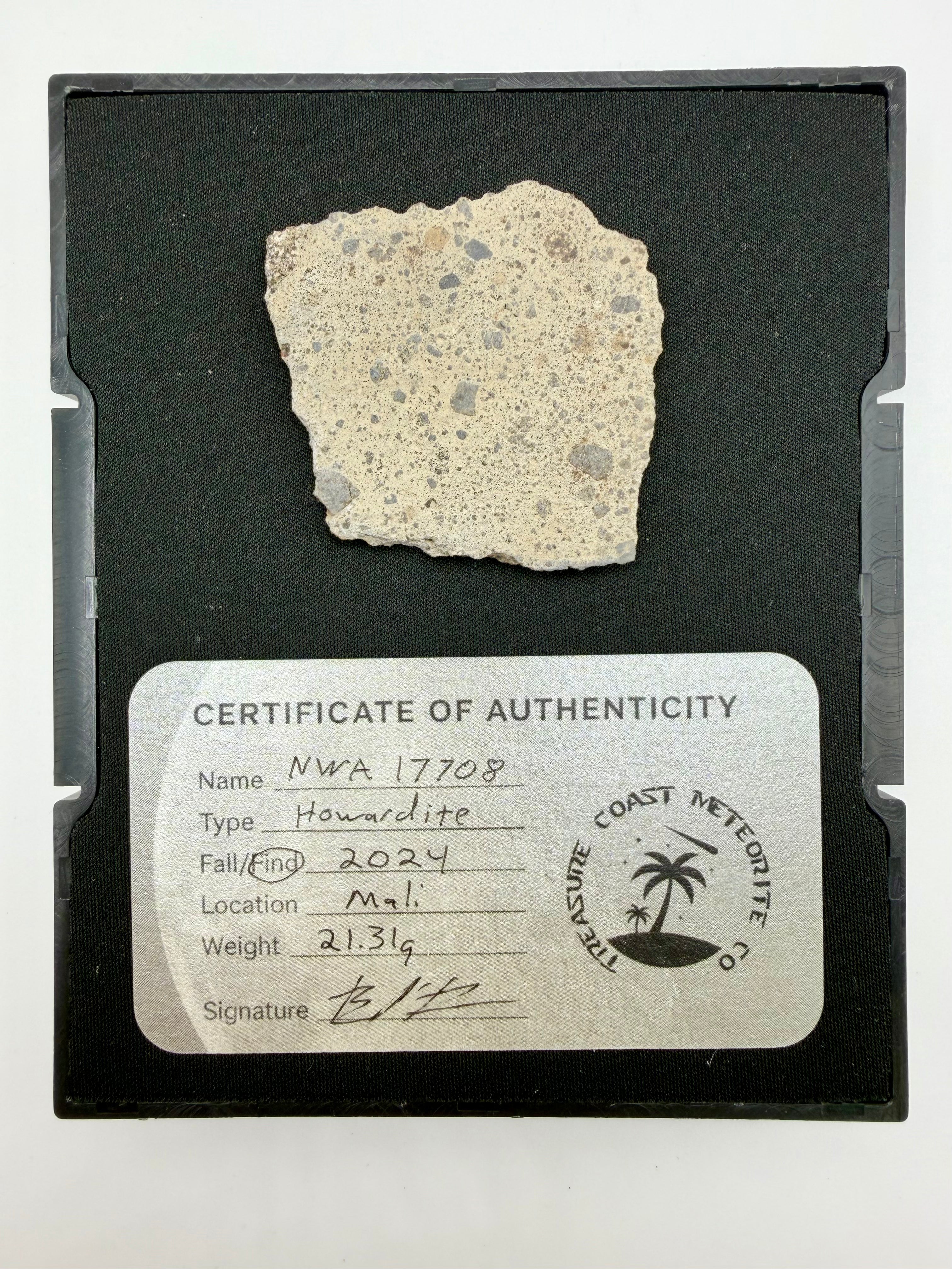 NWA 17708 Howardite Meteorite 21.31g - Rare Achondrite from Vesta ...