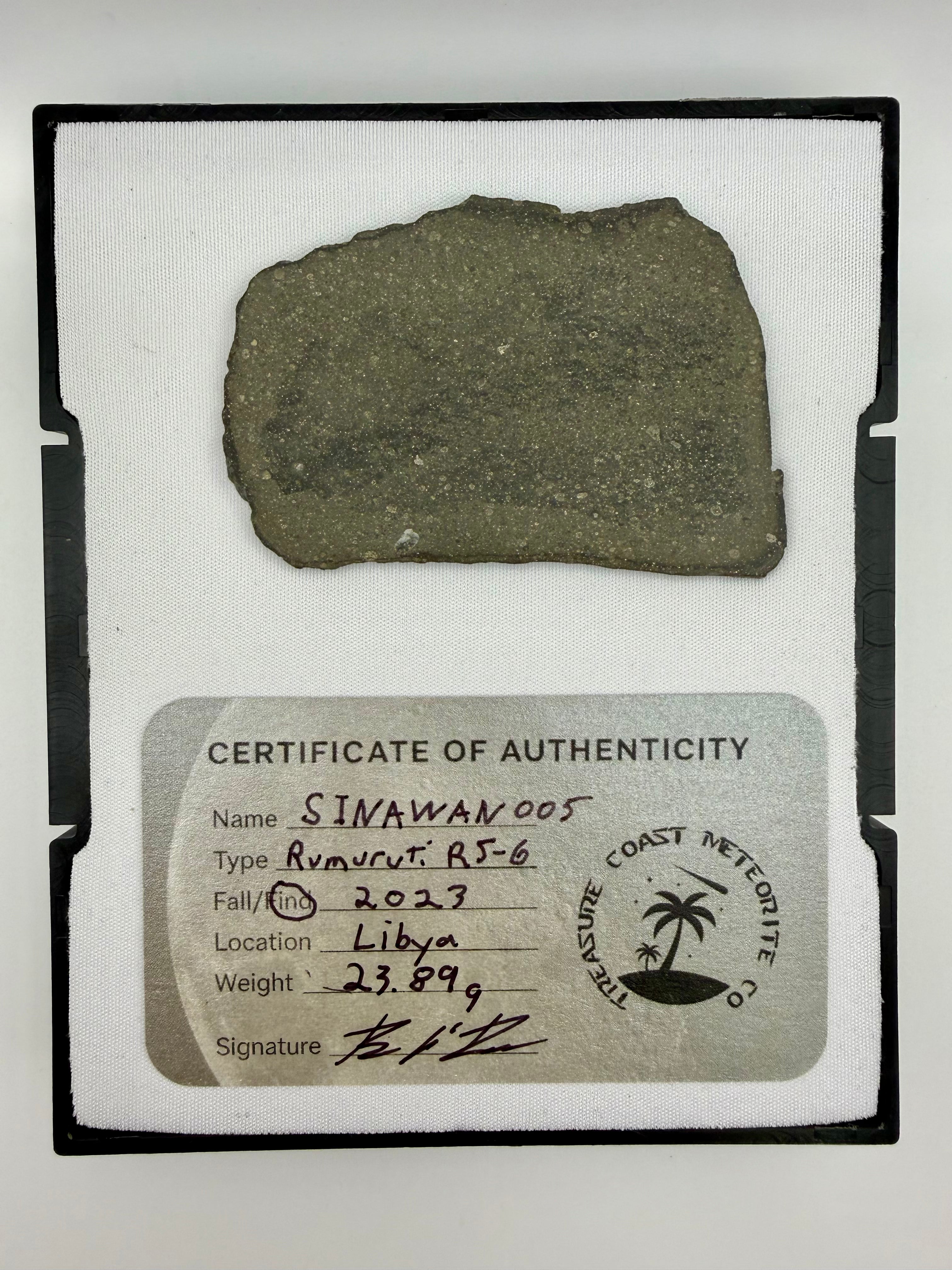 Sinawan 005 R5-6 Meteorite Slice, 23.89g, Dual Lithology – Treasure ...