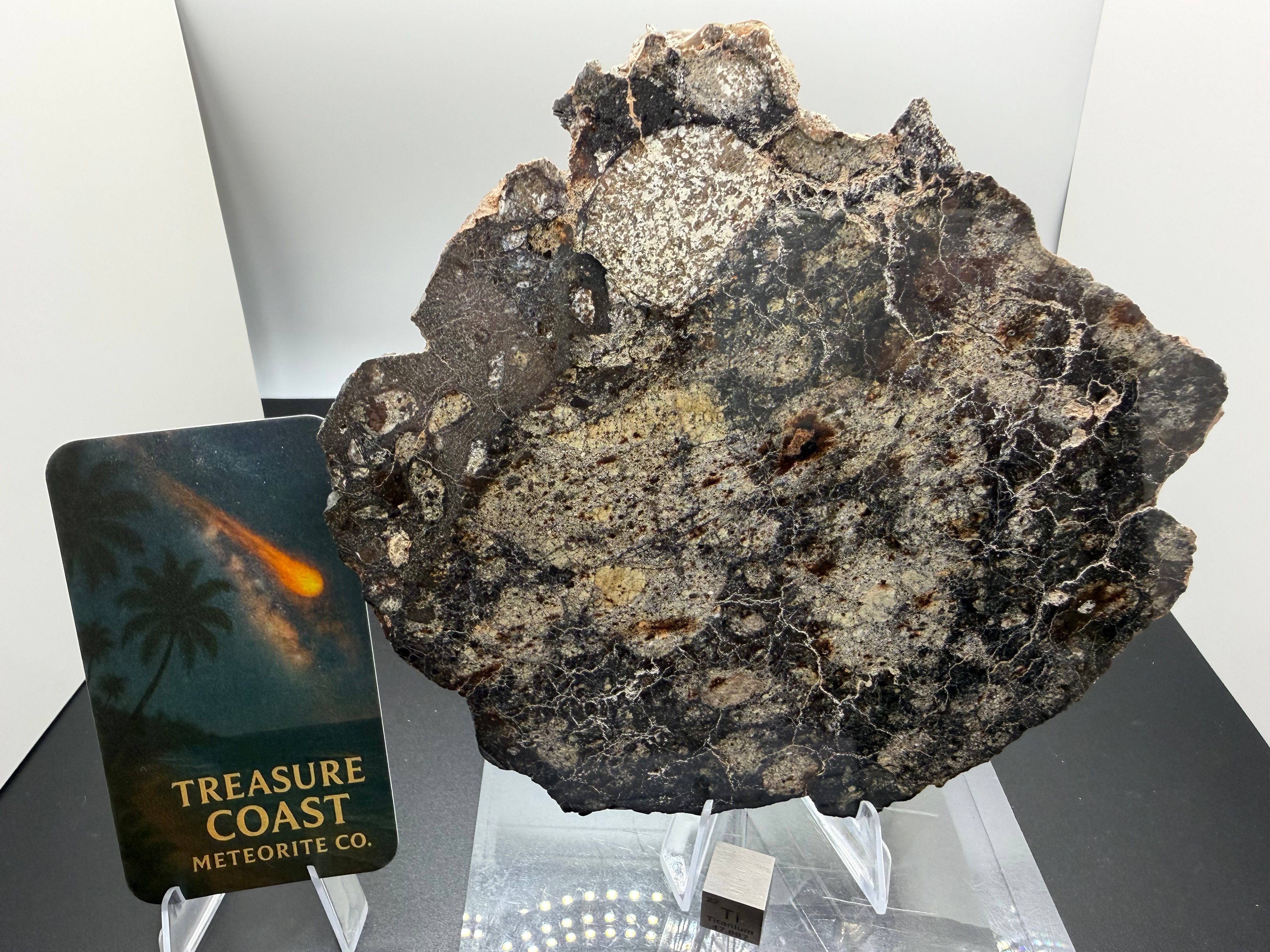 NWA 18048 Eucrite Meteorite Slice, 128.81g, Polished – Treasure Coast ...
